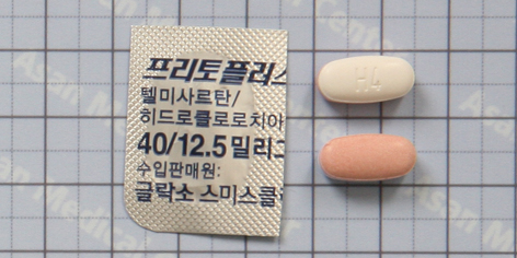 프리토플러스 정 40/12.5mg [1TAB] ( Pritor plus tab 40/12.5mg [1TAB]) | 의약품정보 ...