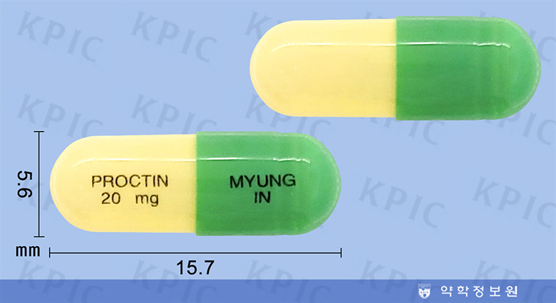 푸록틴 캡슐 [20mg] ( Proctin cap [20mg]) | 의약품정보 | 의료정보 | 건강정보 | 서울아산병원