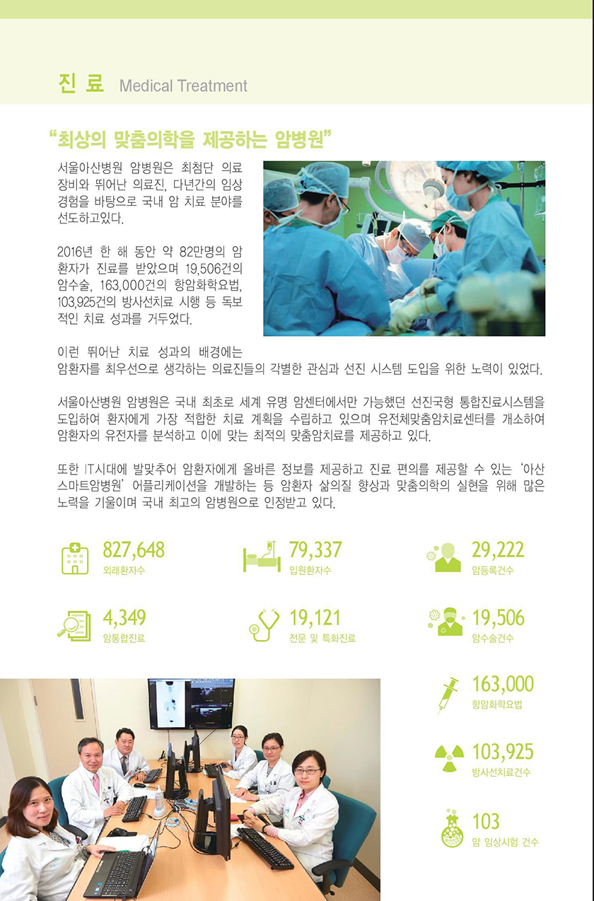 2016진료 뉴스레터 공지사항 병원소개 암병원 서울아산병원