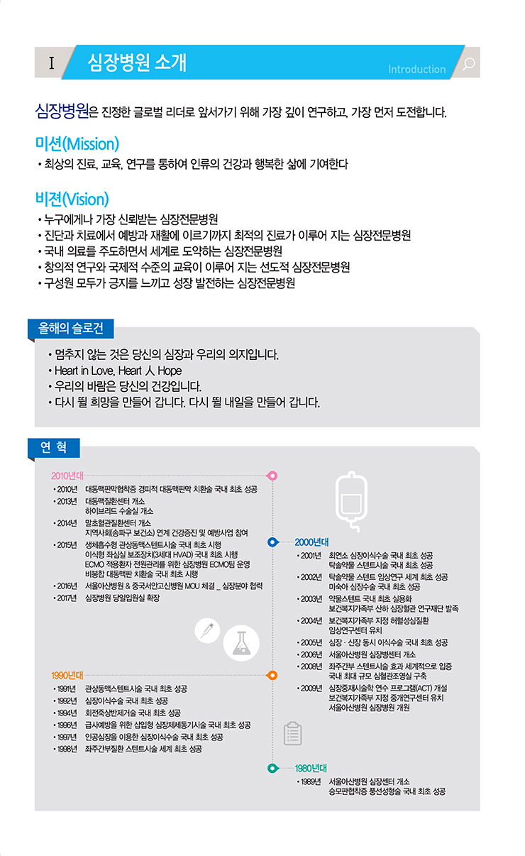 Asan Heart Institute 2017 Annual Report 새소식·공지 일반인정보 심장병원 서울아산병원